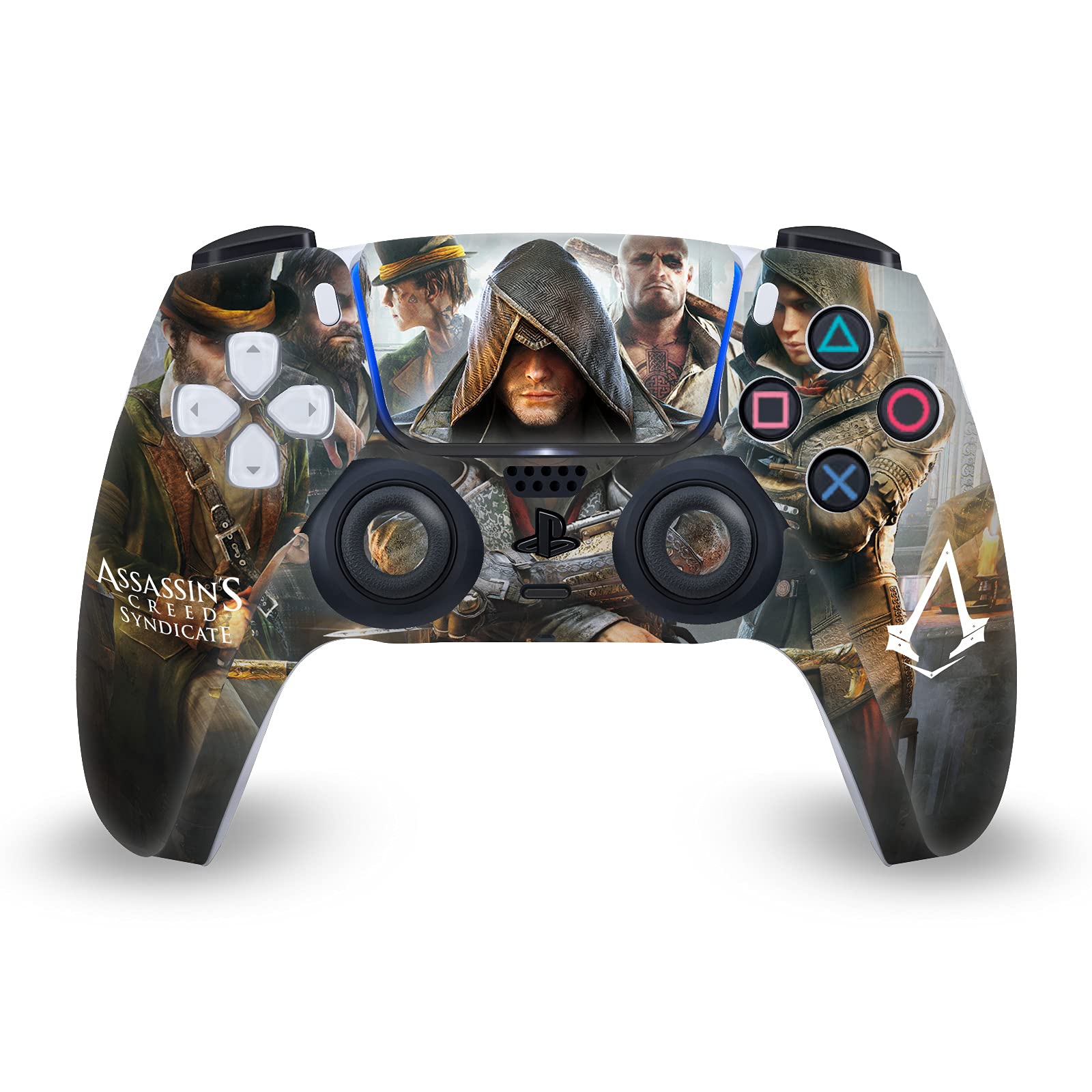 Head Case Designs Officially Licensed Assassin's Creed Key Art Syndicate Graphics Vinyl Faceplate Gaming Skin Decal Compatible With Sony PlayStation 5 PS5 Disc Edition Console & DualSense Controller