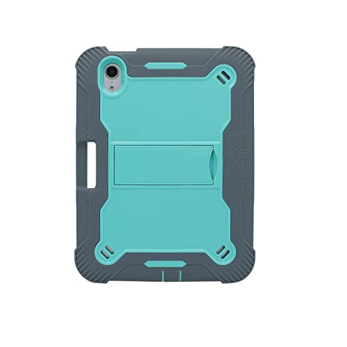 KIQ Guardian Series Rugged Case for IPad Mini 6 Case/iPad Mini Case 6th Generation 2021 8.3 Inch Cover - Teal - Grey