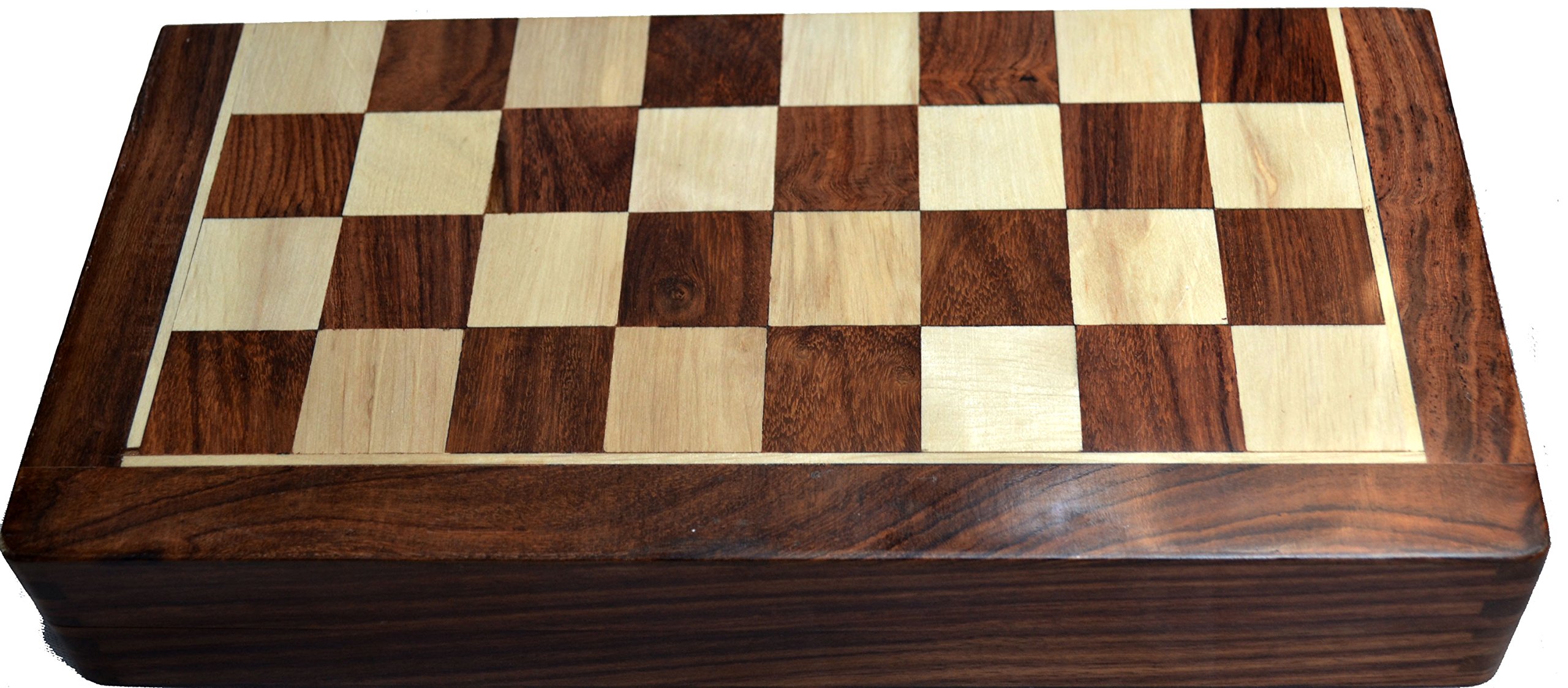 ChessBazar 10x10β Chess Set Chess Set with Bag - Folding Standard Magnetic Travel Chess Board Game Handmade in Fine Rosewood with Storage for Chessmen