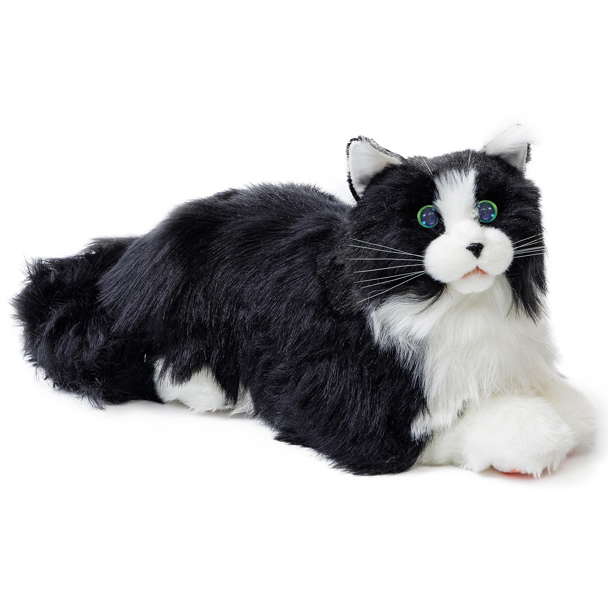 ELEPHANT ROBOTICS metaCat Bicolor B&W - Interactive Companion Pets Robot Cat with Voice Command/Heartbeat/Animation Interaction - Gifts for All Ages - Realistic & Lifelike, Type-C Charging
