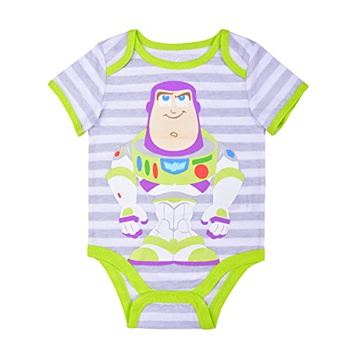 Disney Baby-Boys 1 Buzz Lightyear Toy Story Creeper and 2 Buzz Bibs To Attach To The Creeper, White/Gray, 3-6 Months (3-Piece)