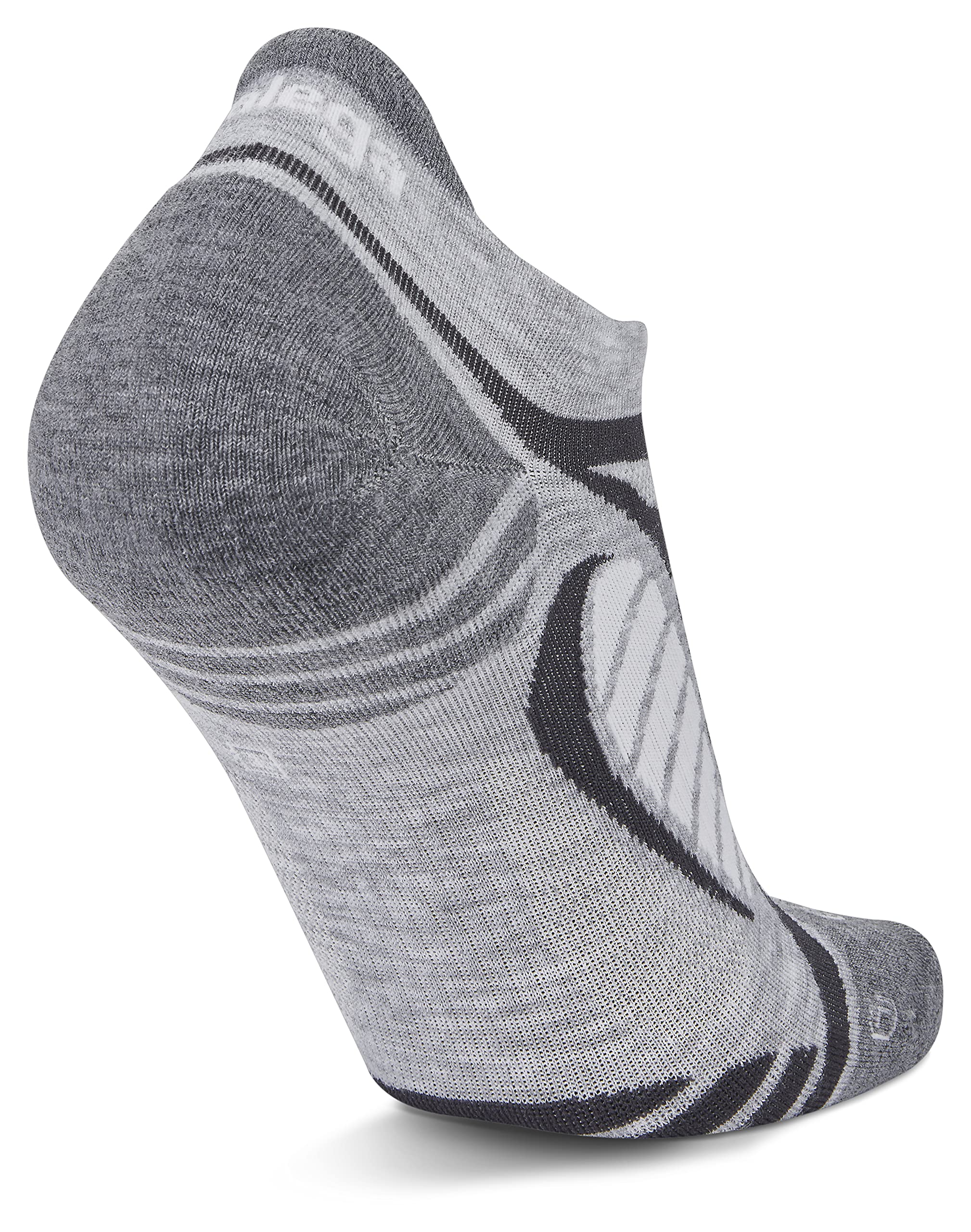 Balega Ultralight Lightweight Performance No Show Athletic Running Socks for Men and Women (1 Pair), New Grey/White, Medium