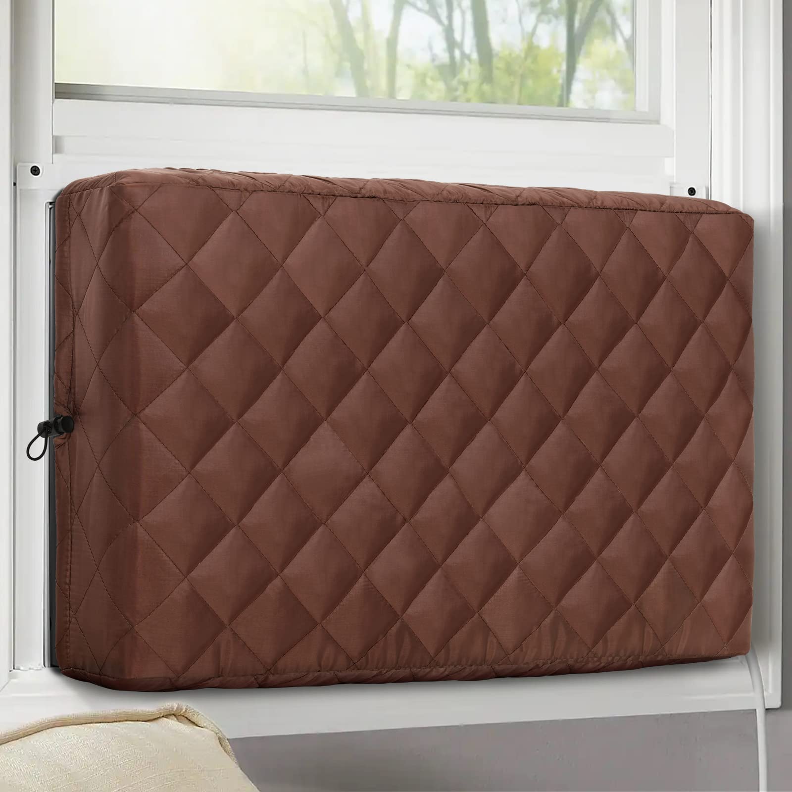 KylinLucky Indoor Air Conditioner Cover AC Cover for Inside Window Unit 25L x 17H x 3.5D inches White