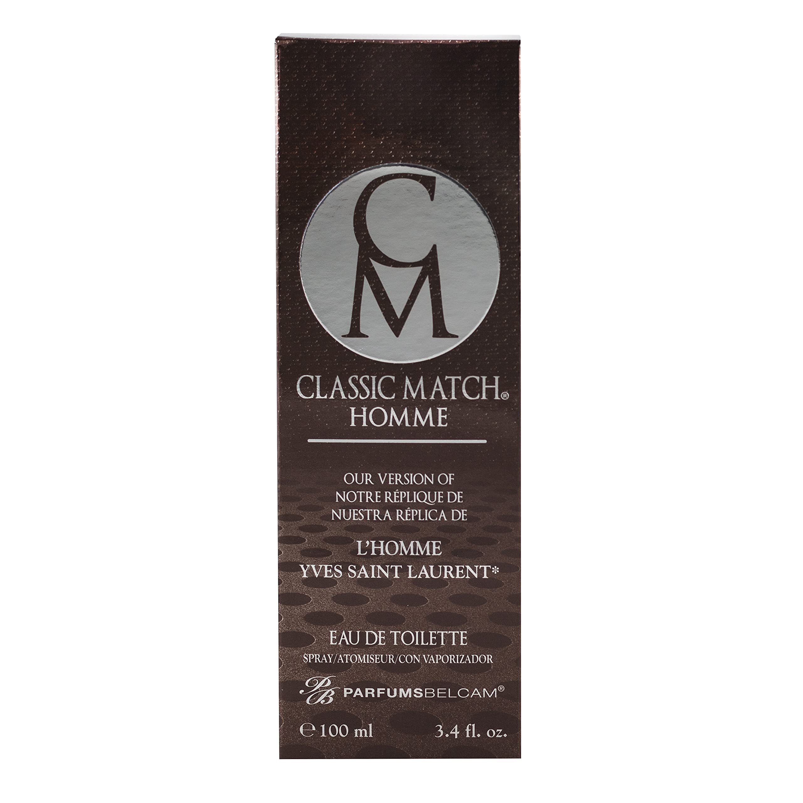 Parfums Belcam Classic Match Homme, our version of a Prestige Designer Eau de Toilette Spray, 100 ml