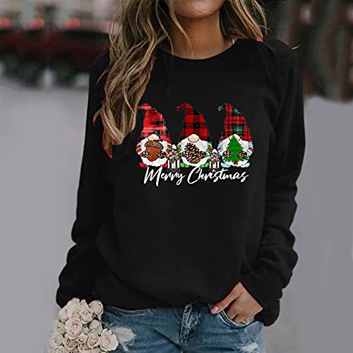 Blouses For Women Casual Trendy Hoodies Pullover Long Sleeve Sweatshirts Relaxed Fit Workout Tops Clothes Outfits Black