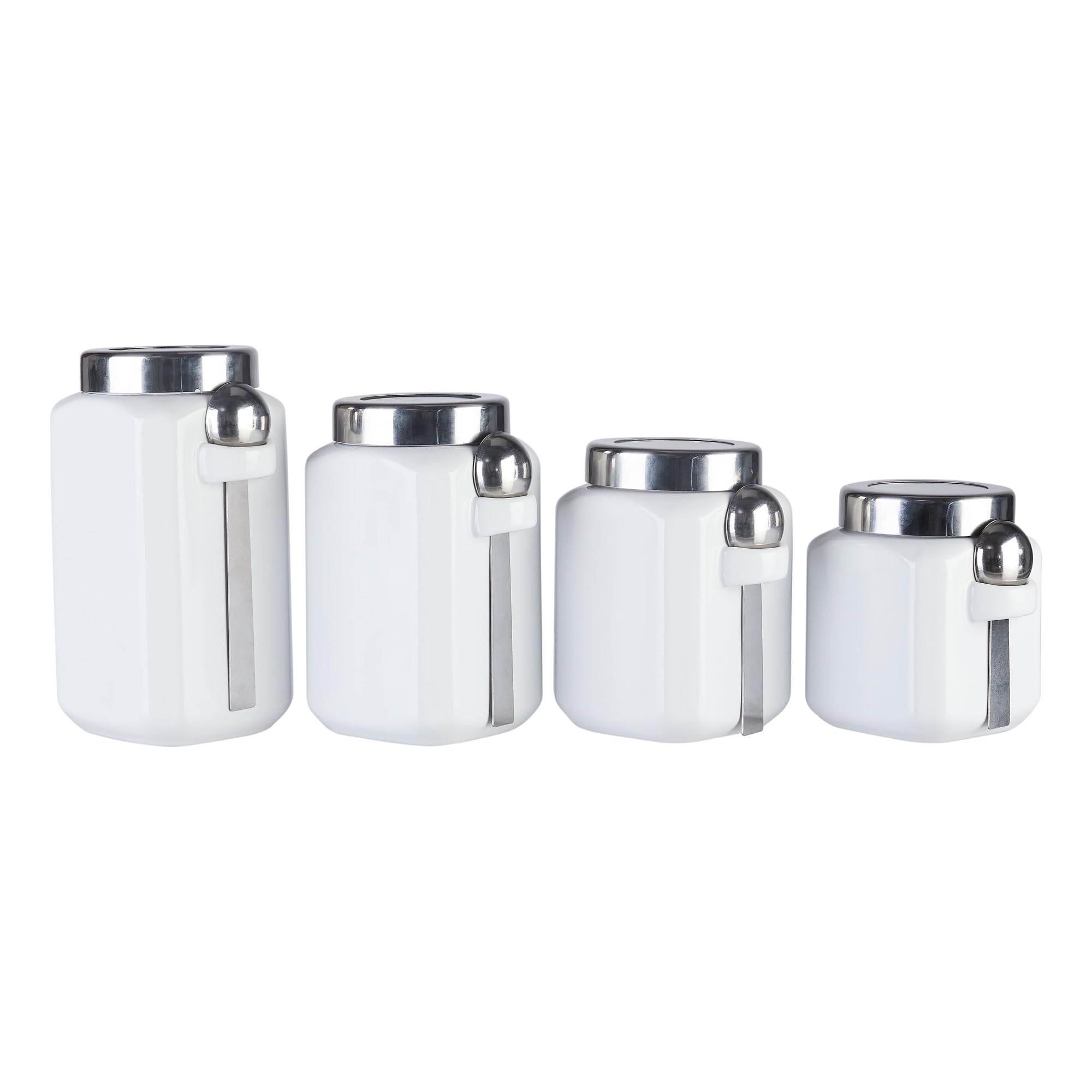 CROKZ 4-Piece Canister Set, Arctic White