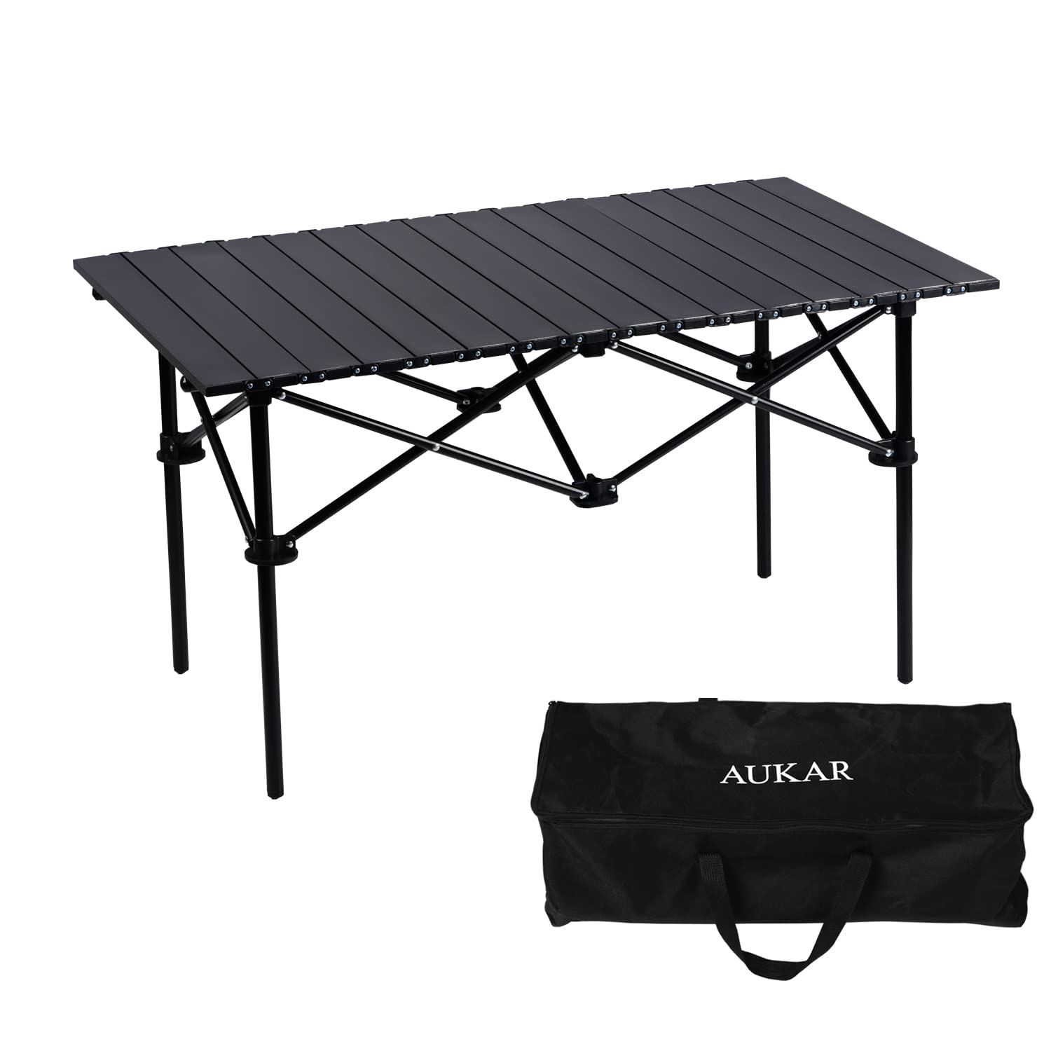 AUKAR Camping Table - Outdoor Portable Picnic Folding Table - Light Weight Foldable with Storage Carrying Bag - for Camp, Picnic, Travel, Beach