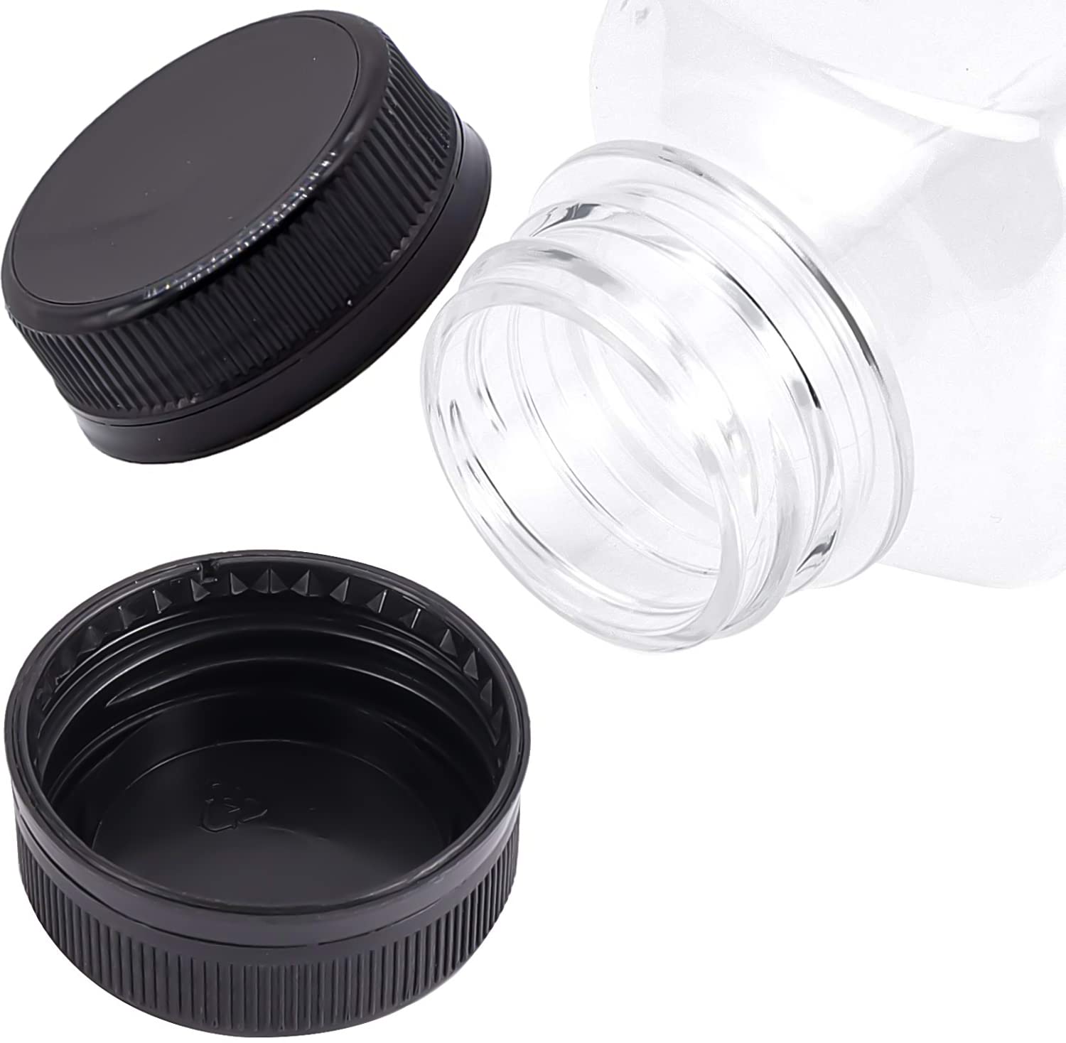 Bottle Caps Black Tamper Seal Lids 1,5" Cap for Bottle Screw 38 mm Cap Bottle Plastic Bottle Caps Juice Bottles Cap Bottle Lid Pack of 15