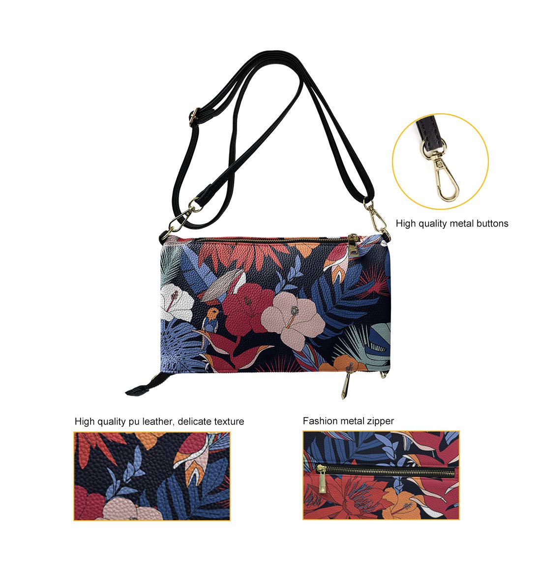 FKELYI Starry Night Galaxy Painting Artist Shoulder Messenger Bag for Women Envelope Handbag Leather Crossbody Bag Purse