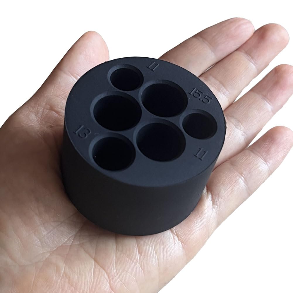 Silicone desk stand holder with elastic and adjustable holes for Various 5IO pen battery (Black)