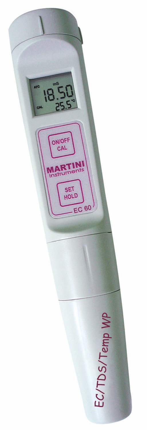 Milwaukee EC60 LED Waterproof Combination Pocket EC/TDS/Temp Tester with Replaceable Electrode, 0 to 20.00 milliSiemens/cm, 0.01 milliSiemens/cm Resolution, 2 percent EC/TDS Accuracy, 0.0 to 60.0 degree C