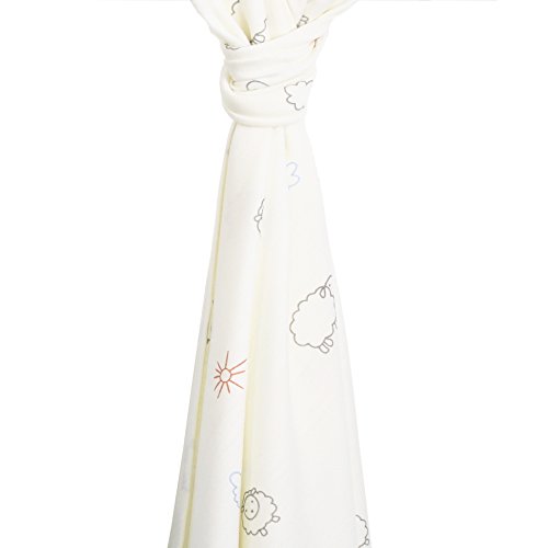 Woolino Baby Swaddle Blanket, 100% Merino Wool Receiving Blanket for Boys & Girls, Swaddles for Newborns 0-3 Months, Sheep