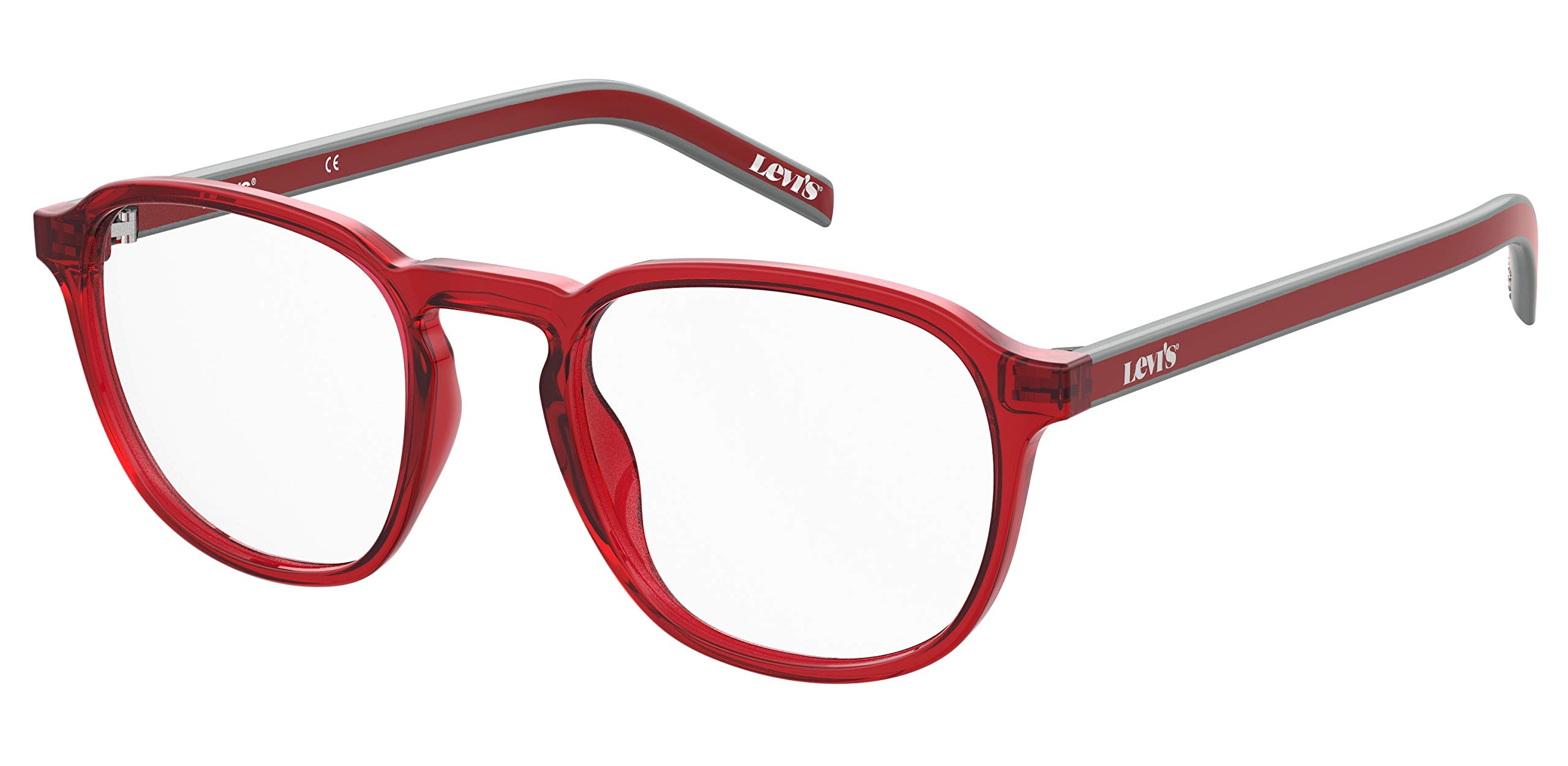 Levi's Women's LV 1024 Round Prescription Eyeglass Frames, Blue/Demo Lens, 50mm, 20mm