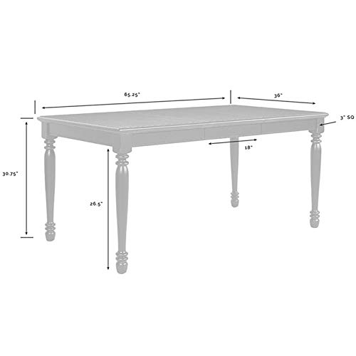 Crosley Furniture Shelby Dining Set with Table and Extension Leaf, 3-Piece (2 Benches), Distressed White