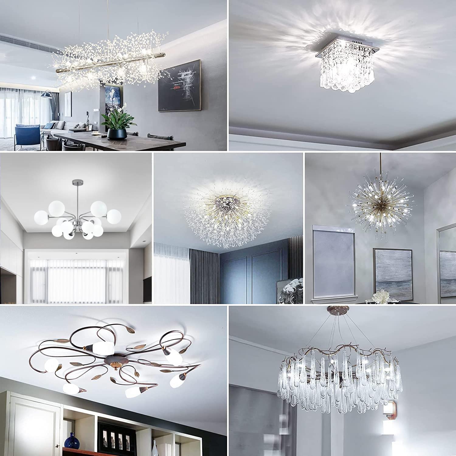 GOHDLAMP G9 LED Bulbs, 40 Watt Equivalent T4 Chandelier Light Bulb, 6000K Daylight White 450 Lumens, Bi-pin G9 Base Non-Dimmable, 4W LED Bulb 360 Degrees Beam Angle 5 Pack