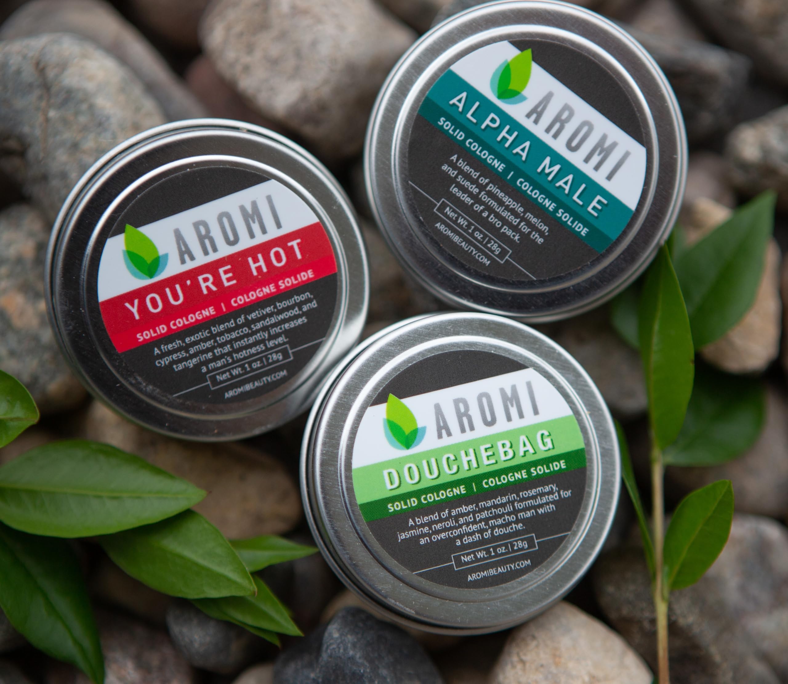 Aromi Douchebag Solid Cologne | Aromatic, Woodsy Fragrance for Men, Funny Gift, Travel, Vegan, Cruelty-free, Wax-Based Scent, Handmade, Portable (Douchebag)
