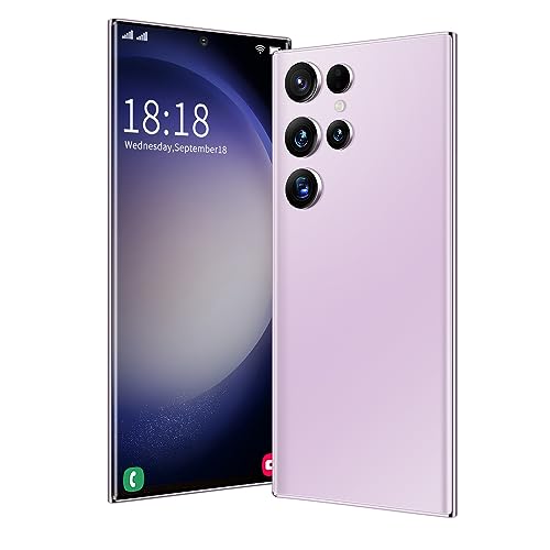 Echoamo 5G Unlocked Cell Phones, 8G+256GB Dual Sim Mobile Phone, C23 Smartphone Unlocked, 6.8 inch Screen Android Phone 13+24MP, 6000mAh,Fingerprint Lock&Face ID (Pink)