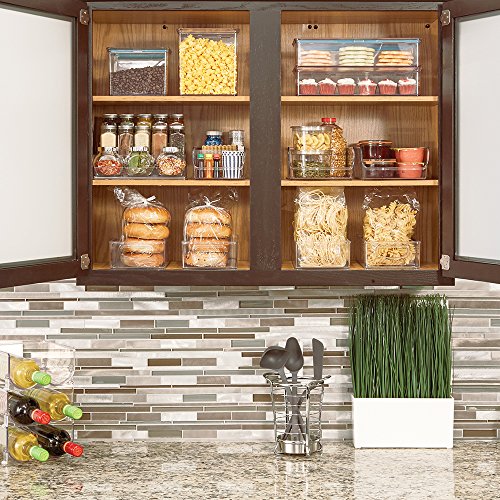 InterDesign Stackable Wine Storage Rack β Free Standing Organizer for Refrigerator or Kitchen Countertops - Holds 2 Bottles, Clear