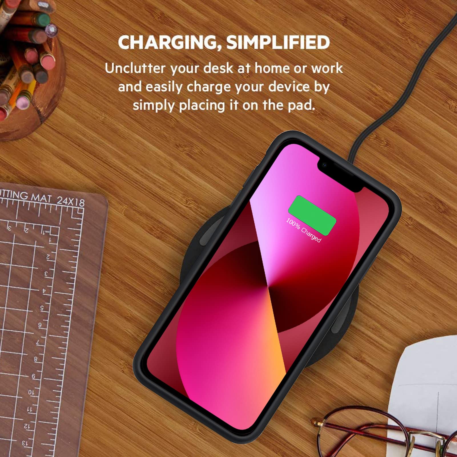 BOVSRT Battery Case for iP20mAh Slim Rechargeable 2ss Charger Case Extended Battery Pack w2lay Wireless Charging Case Compatible for iPh2ack Black