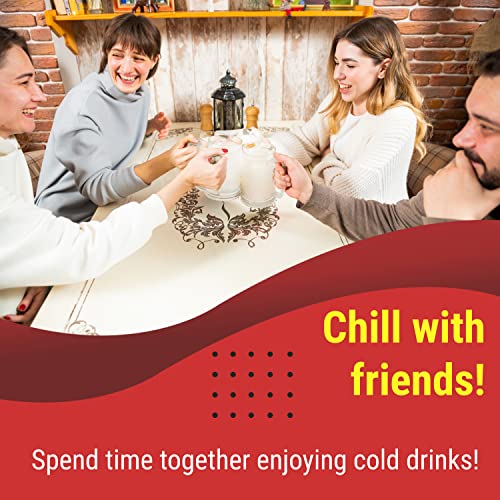 Granatan Set of 2 Frozen Beer Mugs For Freezer, Double Walled Beer Mugs With Handles, 16oz Clear Frozen Beer Mugs