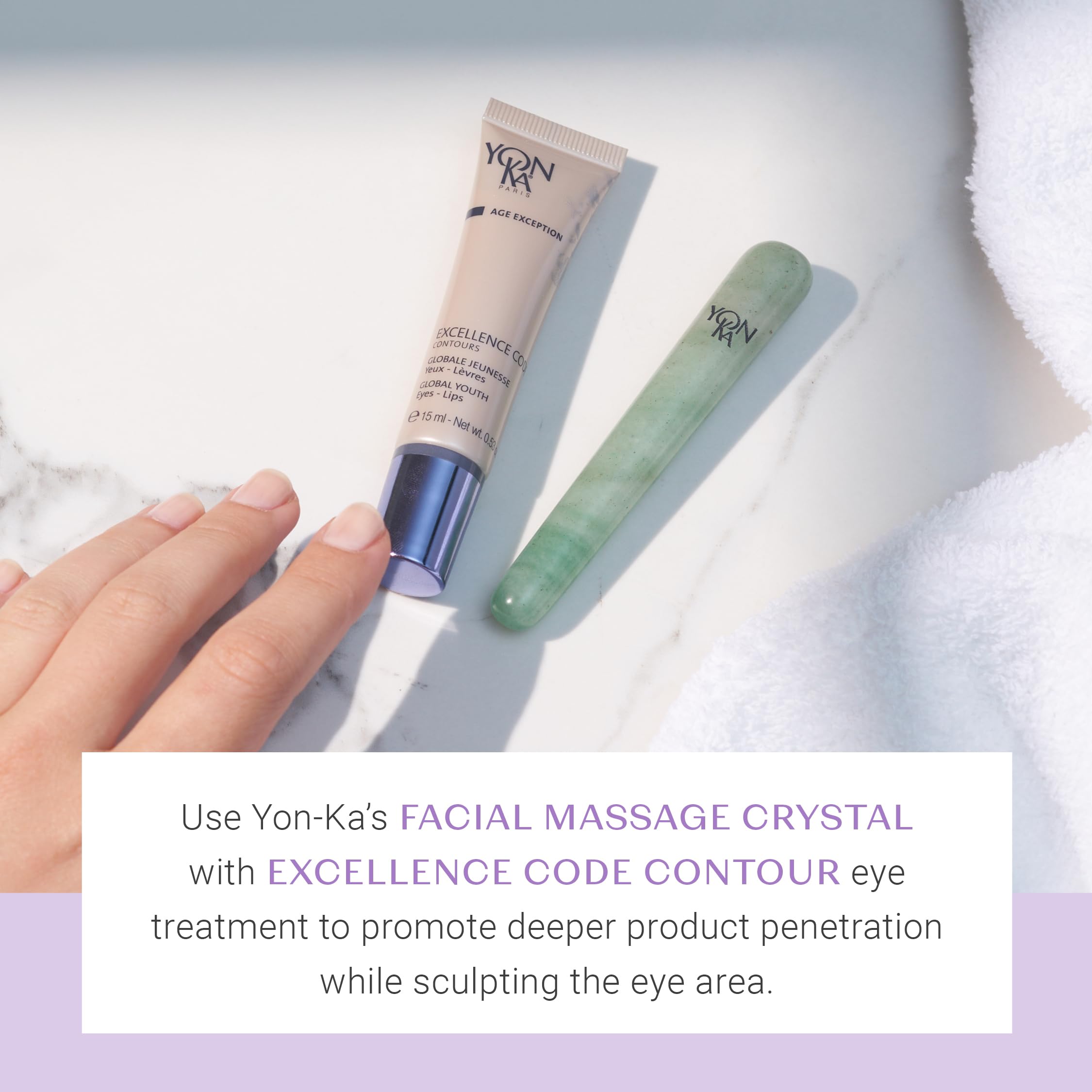 Yon-Ka Excellence Code Contours Eye Cream (15ml) Anti-Aging Eye and Lip Treatment with Hyaluronic Acid, Reduce Puffiness and Dark Circles, Paraben-Free