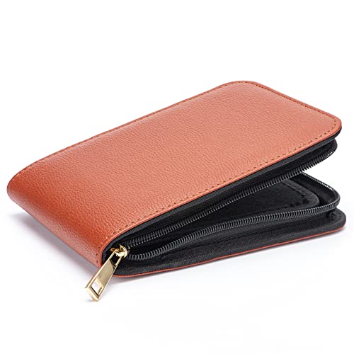 Lanxivi Fountain Pen Roller Pen Pu Leather Case for 12 Pens (Coffee)