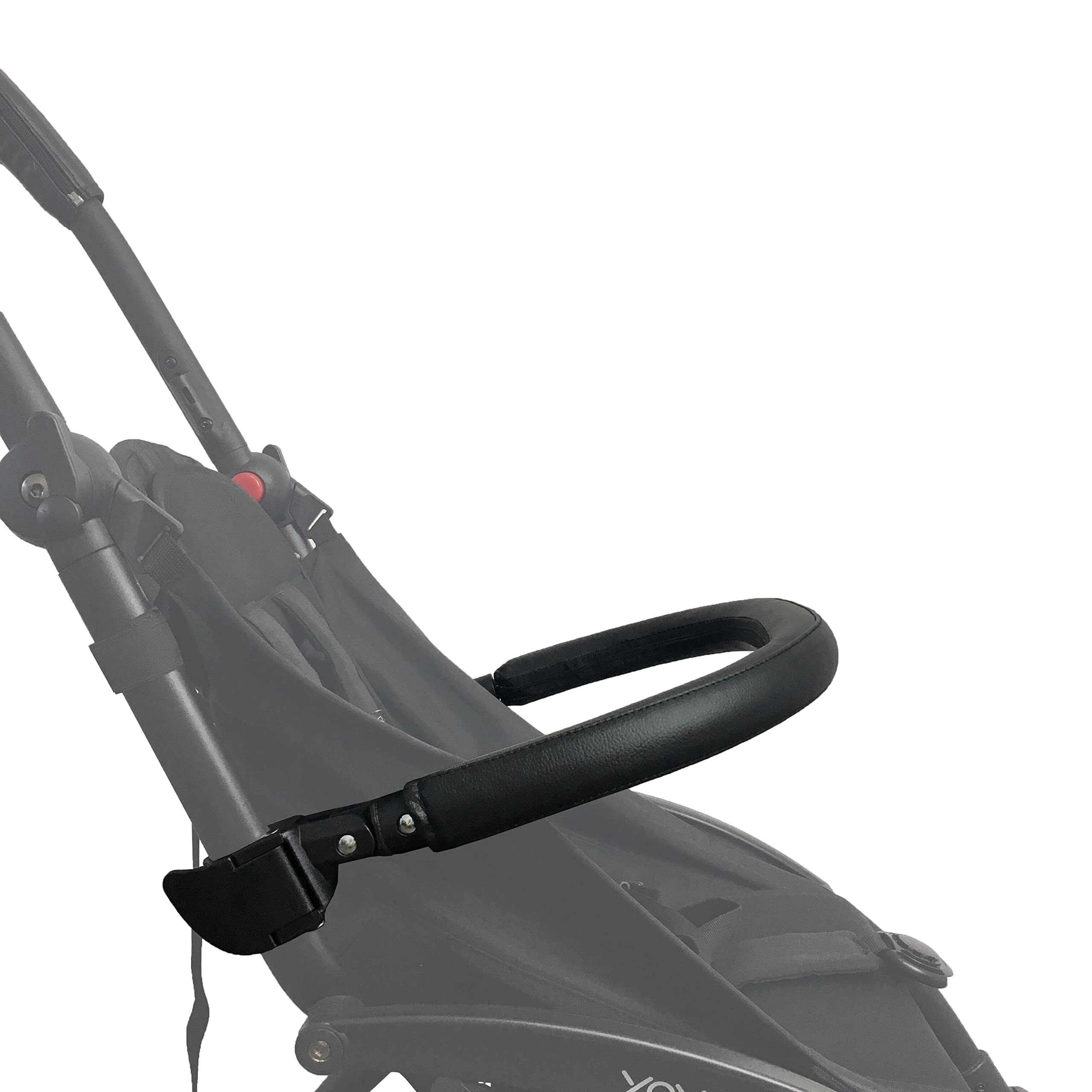 Baby Stroller Bumper Bar,Armrest,Crossbar,Handle bar,Handrail Compatible with BBZ Yoyo Stroller/Yoyo+ / Yoya Stroller Accessories-Black PU Leather