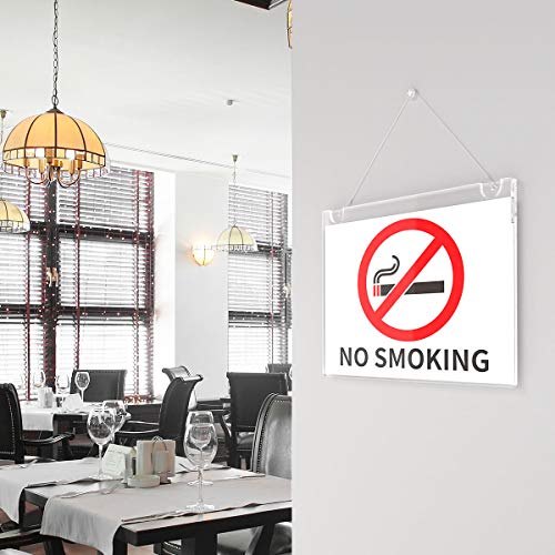 NIUBEE 10-Packs 8.5x11 Sign Holder Horizontal for Wall Door, Clear Acrylic Picture Frame for Paper with Free 3M Tape and Mounting Screws