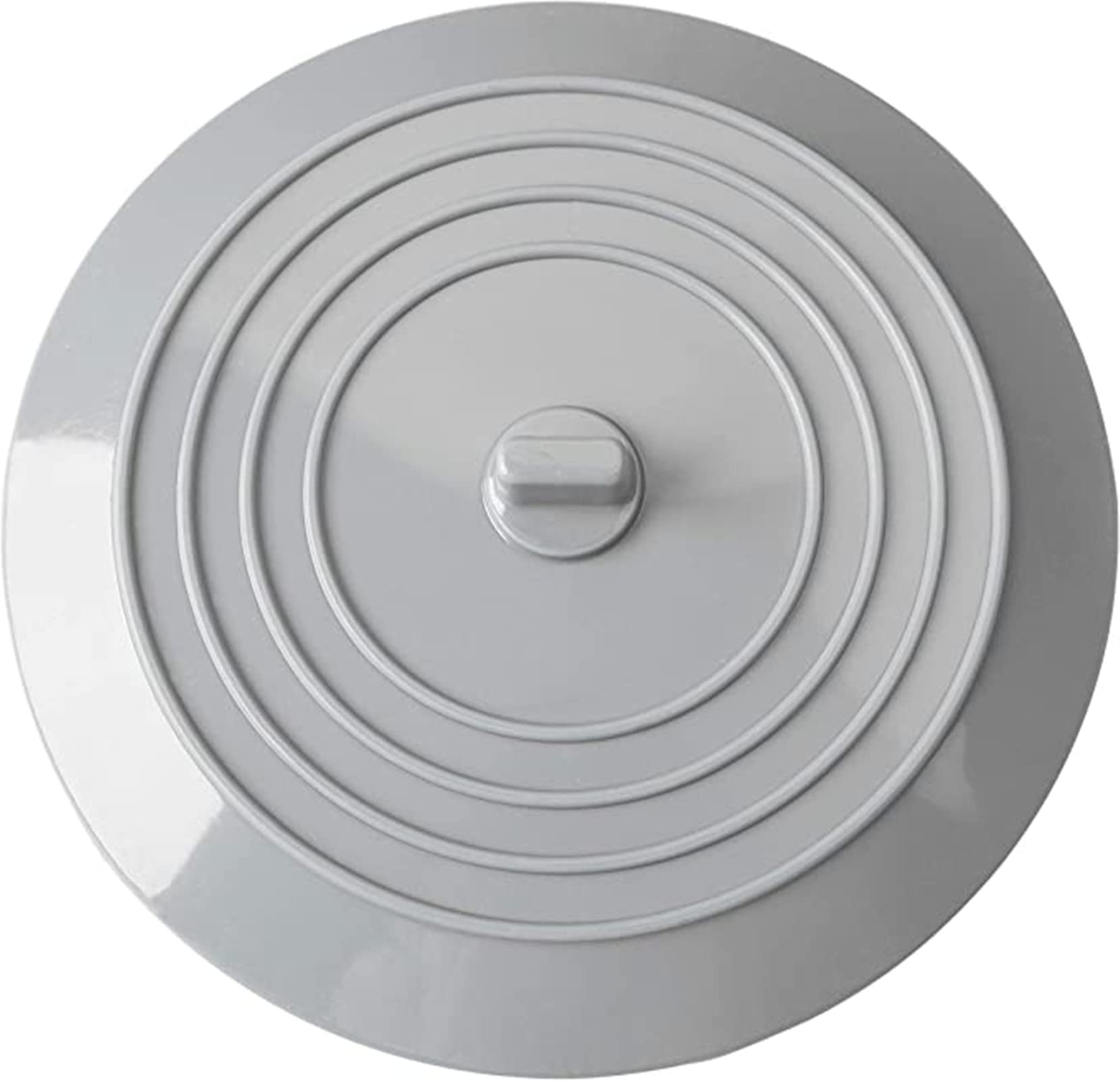 Cheeroyal 6 Inches Drain Stopper Silicone Bath Plug Tub Stopper Drain Plug for Kitchen, Bathroom and Laundry (Gray)