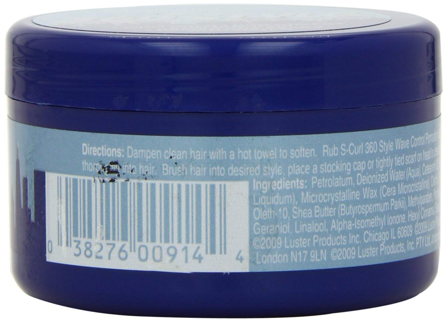 Lusters S-Curl 360 Wave Control Pomade 3 Ounce (88ml) (2 Pack)