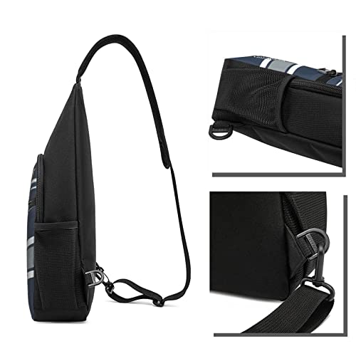 Custom Sling Bag, Personalized Dallas Crossbody Bags for Men Women, Customize Name and Number Sling Shoulder Backpack, Chest Bag Hiking Travel Daypack for Outdoor