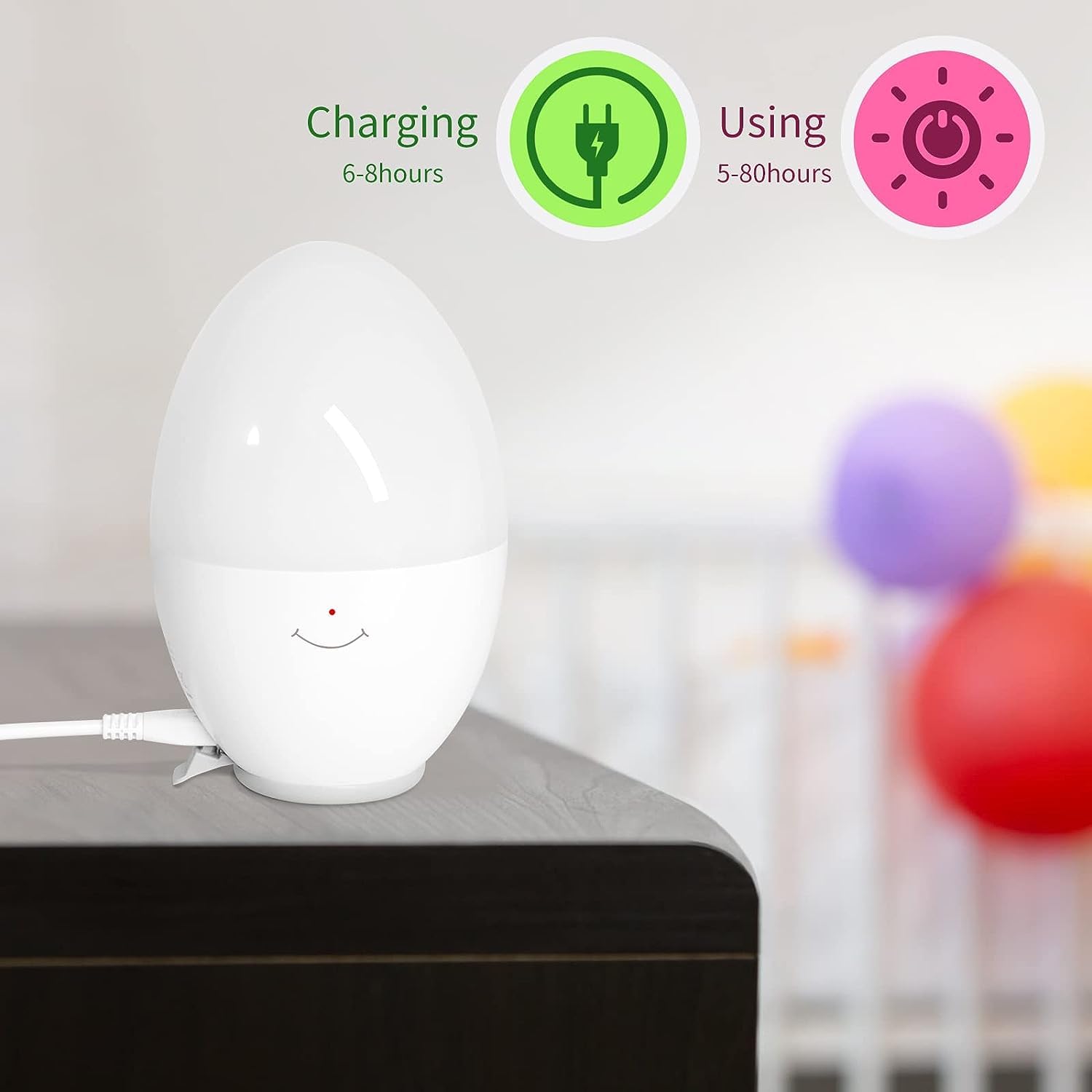 Fitop Baby Night Light, Portable Nursery Night Light for Kids Rechargeable, Dimmable Kids Night Light with Touch Control for Breastfeeding/Diaper Changes/Reading/Nursing/Nighttime Waking
