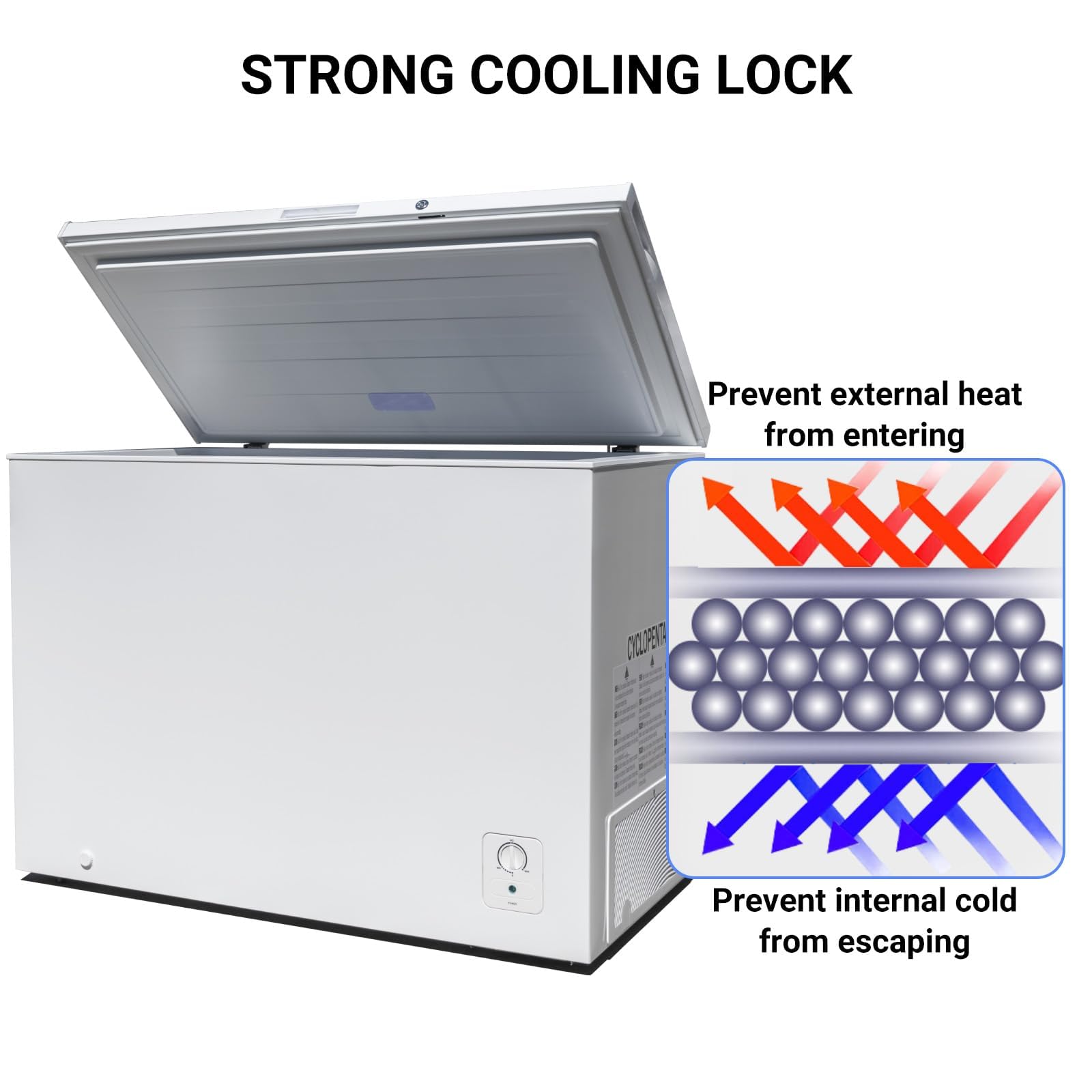 Chest Freezer 5.0 Cu.Ft Deep Freezer, Garage Feezers Top Door Refrigerator with 4 Removable Baskets, Manual Defrost Compact Small Freezer, Restaurant,White