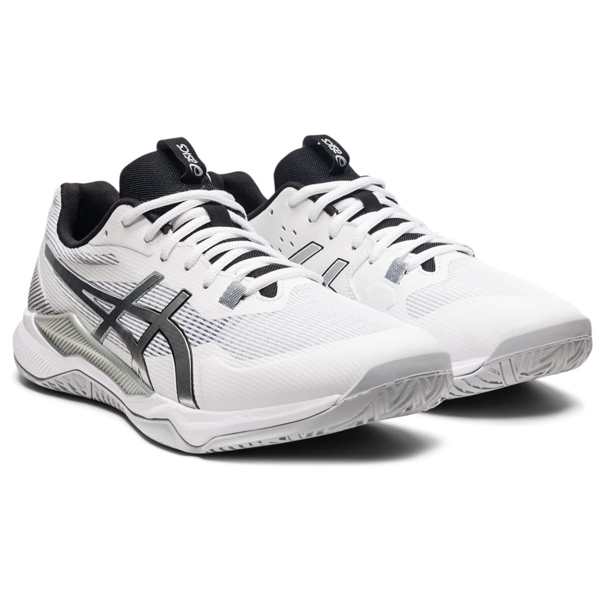 ASICS Men's Gel-Tactic Indoor Sport Shoes, 10, White/Pure Silver