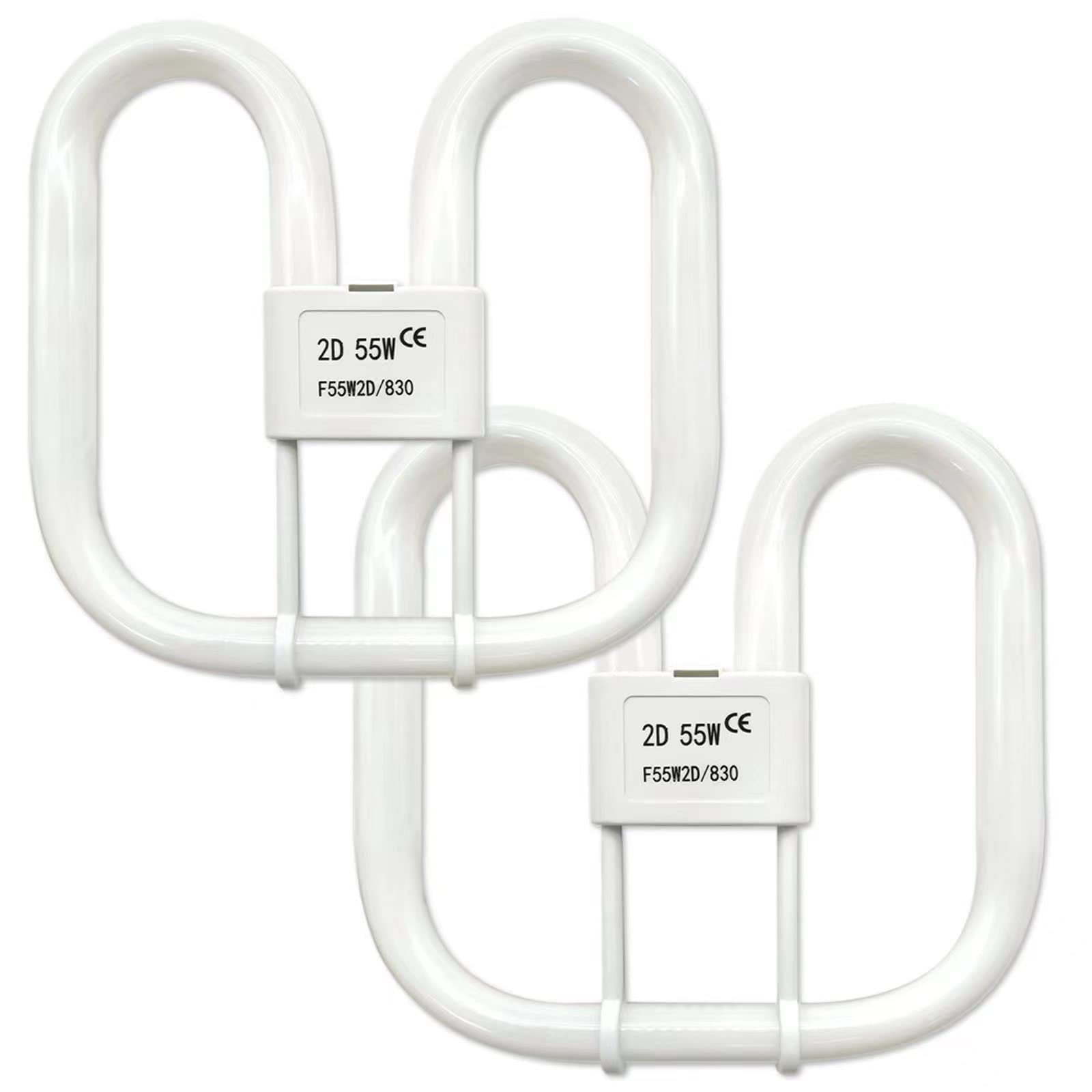 Celiwace 2 Pack F552D/830 G E 40184 55W 3000K 2D CFS55W/GR10Q 55 Watt Fluorescent Light Bulb
