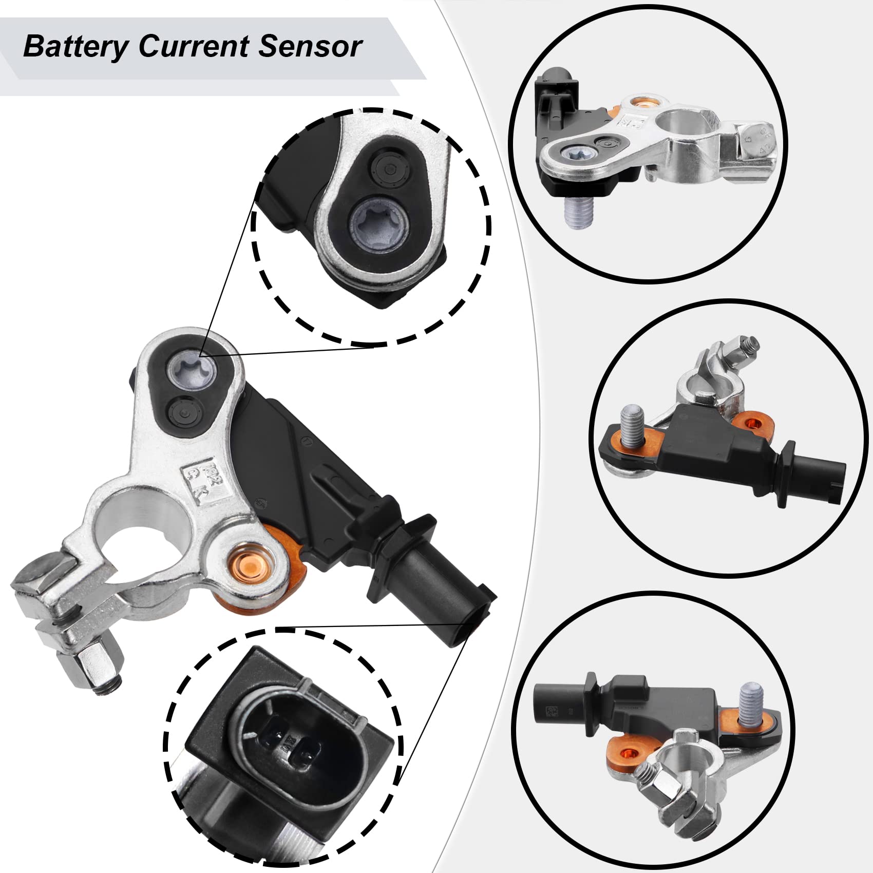 Battery Current Sensor Compatible with jeep chrysler dodge fiat & honda civic cr-v 2012-2015 2.4L, Battery Voltage Temperature Sensor Replacement Part, Replaces Number # 38920-TR0-A02# 4692269AI