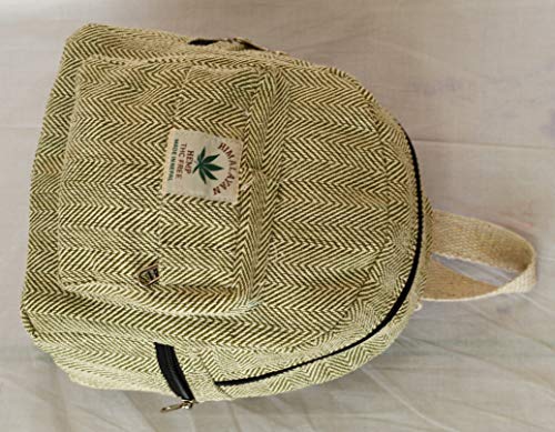 Eco Friendly Mini Backpack For women Handmade Hemp Backpack For Women organic Beautiful Small Backpack (LIGHT GREEN)