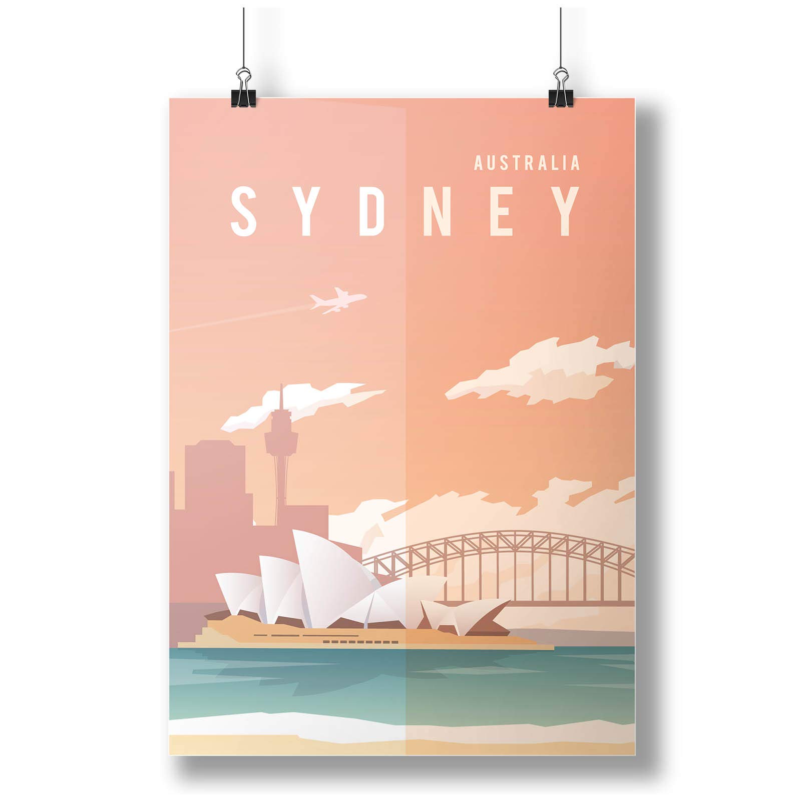 Australia Sydney Retro A0 A1 A2 A3 A4 Satin Photo Poster a4916h