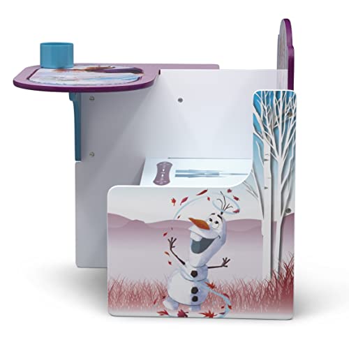 Delta Children Chair Desk with Storage Bin + Design and Store 6 Bin Toy Storage Organizer, Disney Frozen (Bundle)