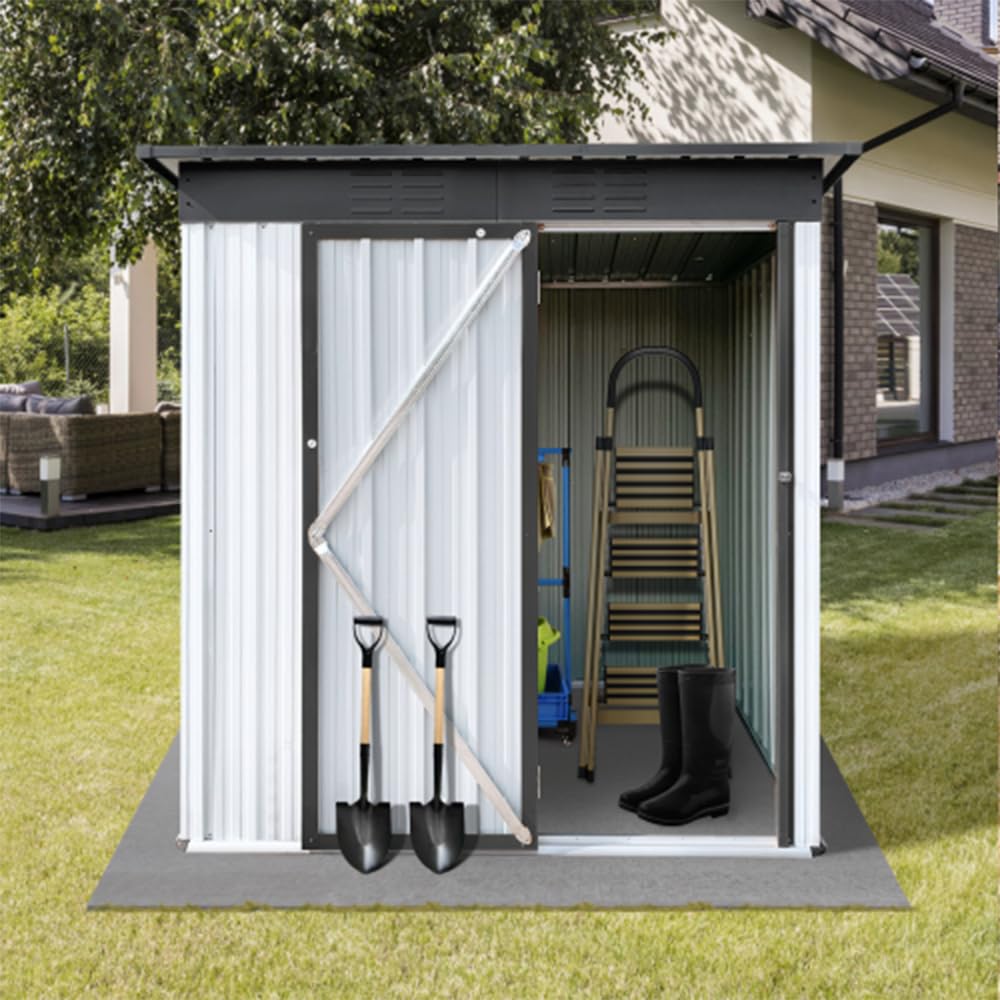 Metal Garden Sheds,Metal Shed,5ftx3ft Outdoor Storage Sheds,Small Outdoor Storage Tool Shed,Metal Garden Shed for Yard,Outdoor Storage Clearance,utdoor Tool Storage Garden House,Gardening Equipment