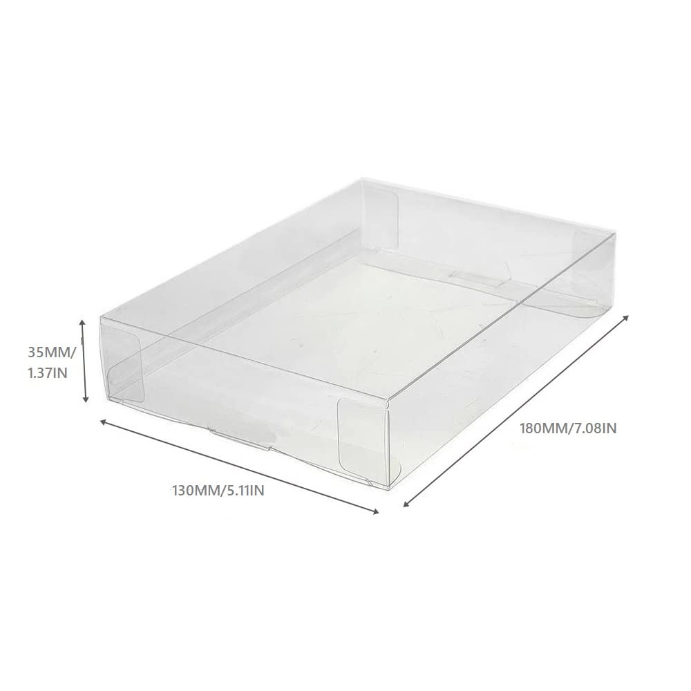CHILDMORY 10Pcs Clear Box Case Sleeve CIB Protector for SNES N64 Games Cartridge Box