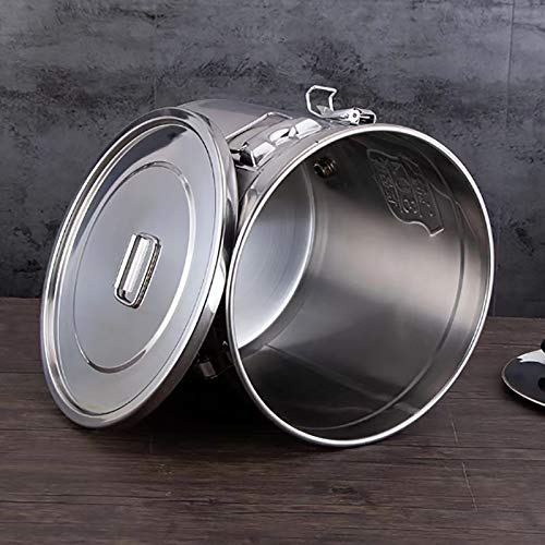 DNYSYSJ Airtight Canister, Stainless Steel Canisters, Rice Cereal Grain Container With Lid for Household Kitchen Milk Oil Sugar Storage Rice Bucket (6L(1.58Gal))