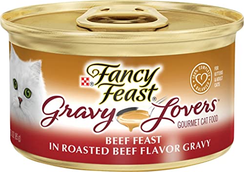 Fancy Feast Gravy Lovers Bundle, 2 Turkey, 2 Ocean Whitefish, 2 Salmon & Sole, 2 Beef, 2 Salmon Feast , & 2 Chicken & Beef. Each can is Total of 12 cans and Mouse Toy., 3 Ounce (Pack of 12)