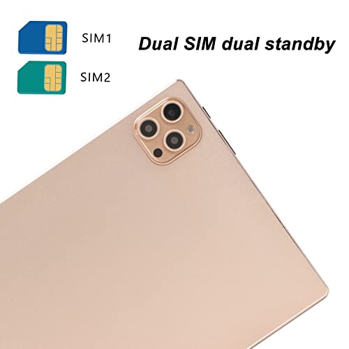 CHICIRIS 10 Inch Tablet 2.4G 5G Dual Band WiFi Gold 6GB 128GB for 12 100240V Kids Writing Tablet (US Plug)