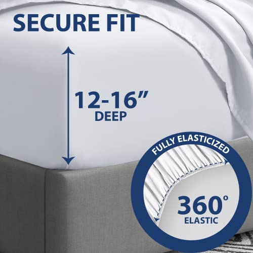 Home Collection Micro Caress Luxurious Sheet Set, 90GSM 3 -Piece Twin with 1 Additional Pillowcase, White Color