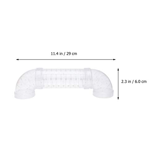 Hamster Tube Hamster Tubes Hamster Tunnels Transparent Curved Pipe Small Animals Pet Cage DIY Tunnel Excercise Toy for Mouse Gerbil Chinchilla Squirrel