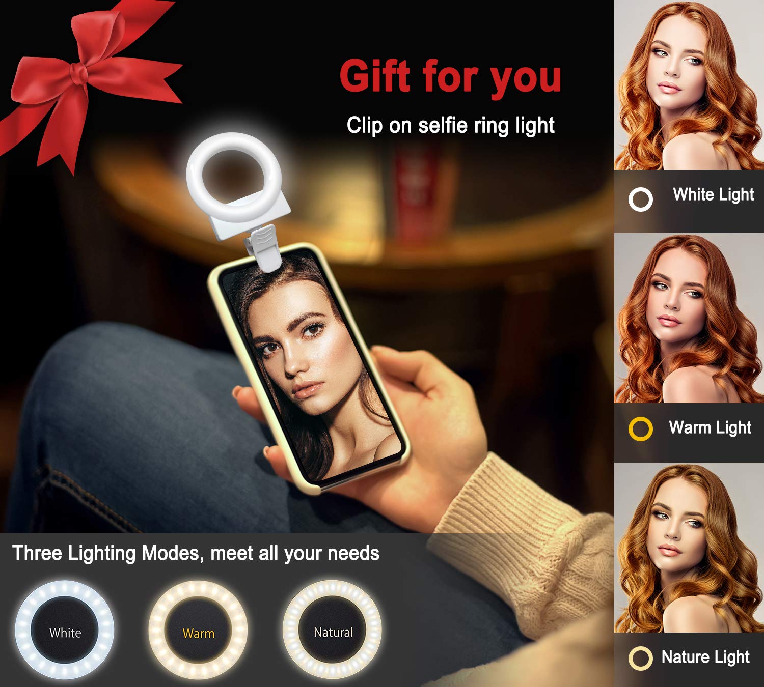 Auto Face Tracking Tripod, 360° Rotation Phone Camera Mount with Selfie Ring Light, No App, Battery Operated Smart Shooting Holder for Live Vlog (Black)
