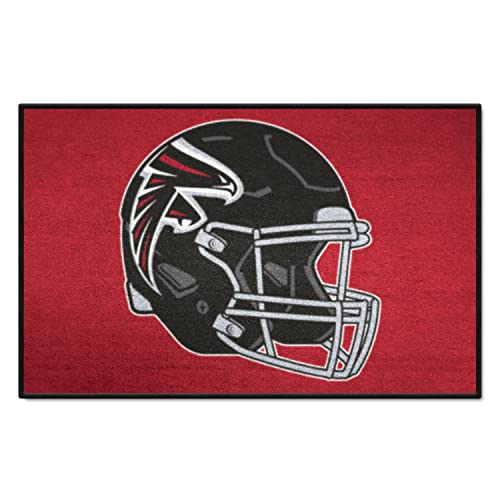 FANMATS 5668 Atlanta Falcons Starter Mat Accent Rug - 19in. x 30in. | Sports Fan Home Decor Rug and Tailgating Mat - Red, Falcons Helmet Logo