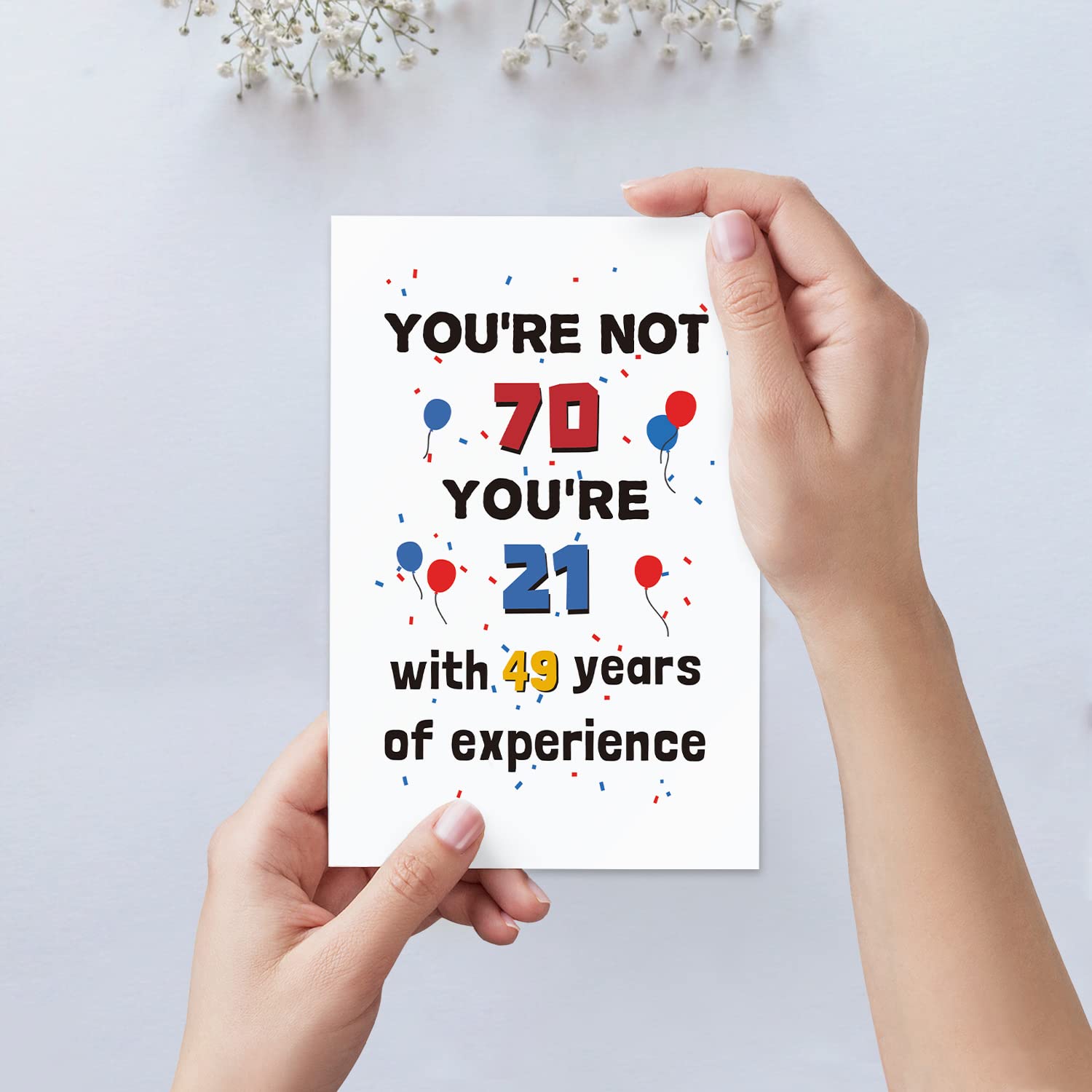 Ulbeelol Funny 70th Birthday Card, Happy 70th Birthday Card, Humorous 70 Years Old Bday Card for Grandma Father Husband Him...