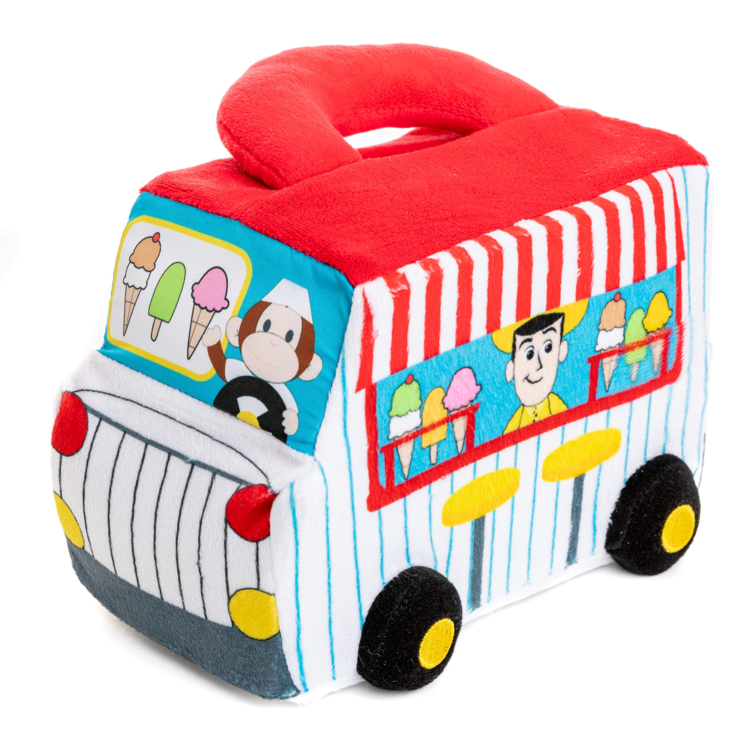 KIDS PREFERRED Curious George Ice Cream Truck Playset with Music and Plush Toys